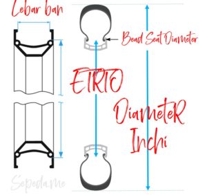 Ukuran ban sepeda lipat 20" (406 vs 451) dan 16" (305 vs 349) | Sepeda.Me